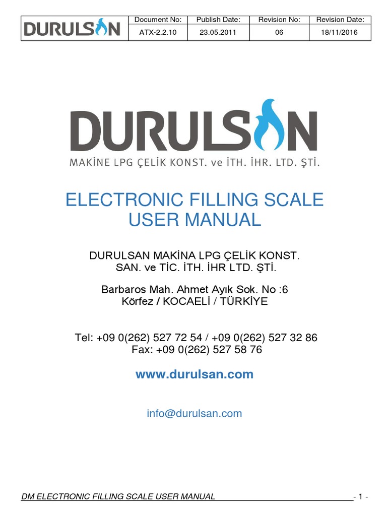 ELECTRONIC SCALE USER MANUAL Rev 6 | PDF | Menu (Computing) | Screw
