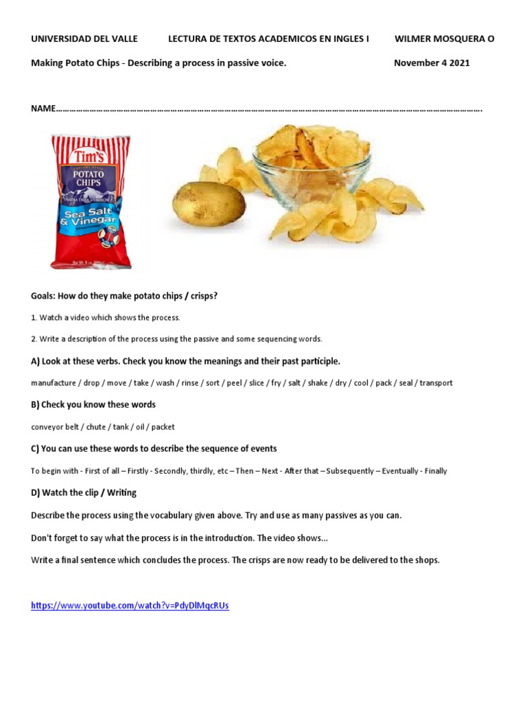 Making Potato Chips | PDF