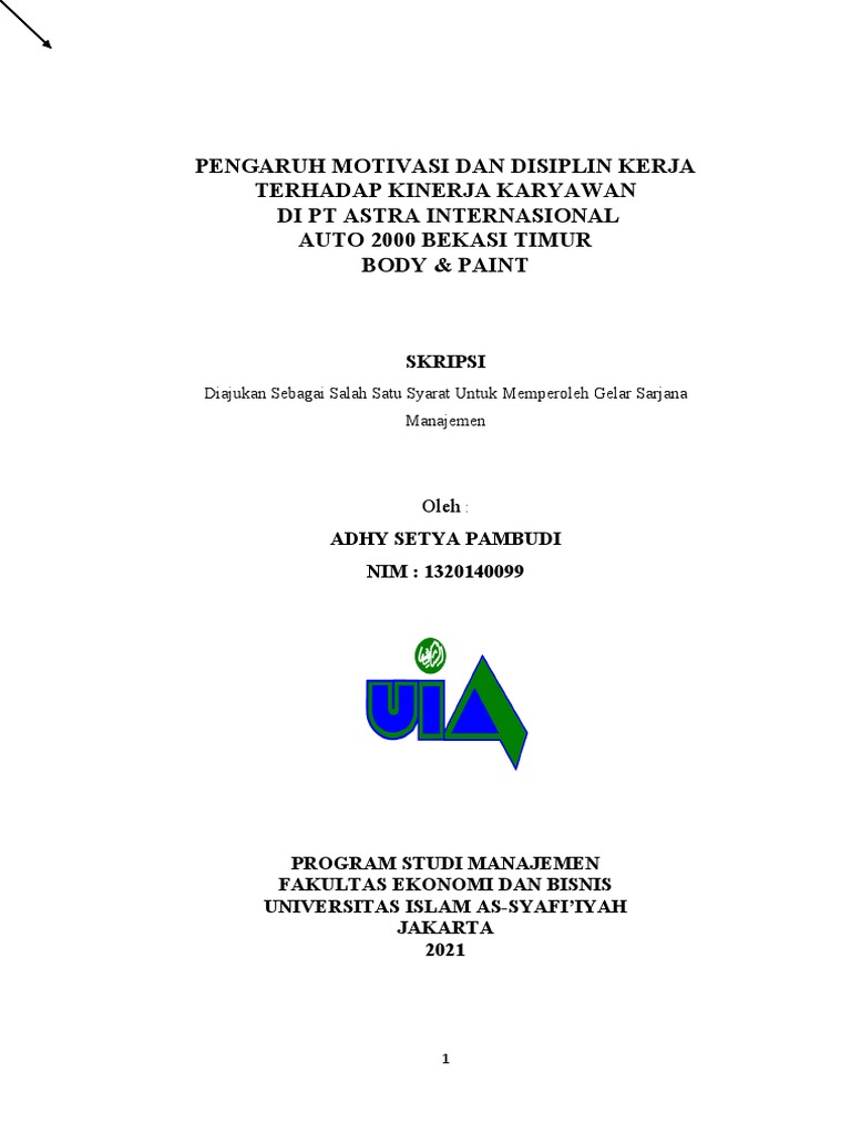 Pengaruh Motivasi Dan Disiplin Kerja Terhadap Kinerja Karyawan Di PT ...