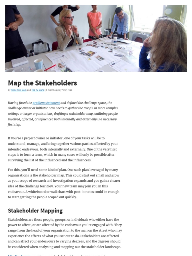 Map The Stakeholders - Interaction Design Foundation | PDF | Design ...