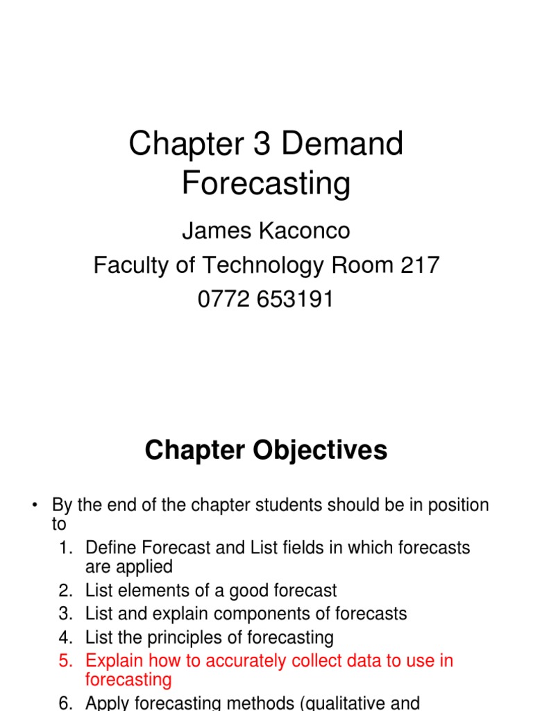 4.chapter 3 Demand Forecasting | Download Free PDF | Forecasting | Errors And Residuals