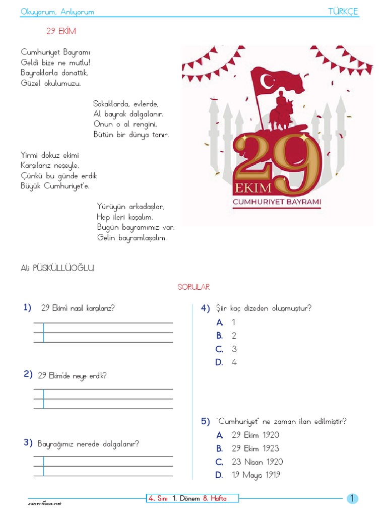 Sinif 8. Hafta Haftalik Odev | PDF