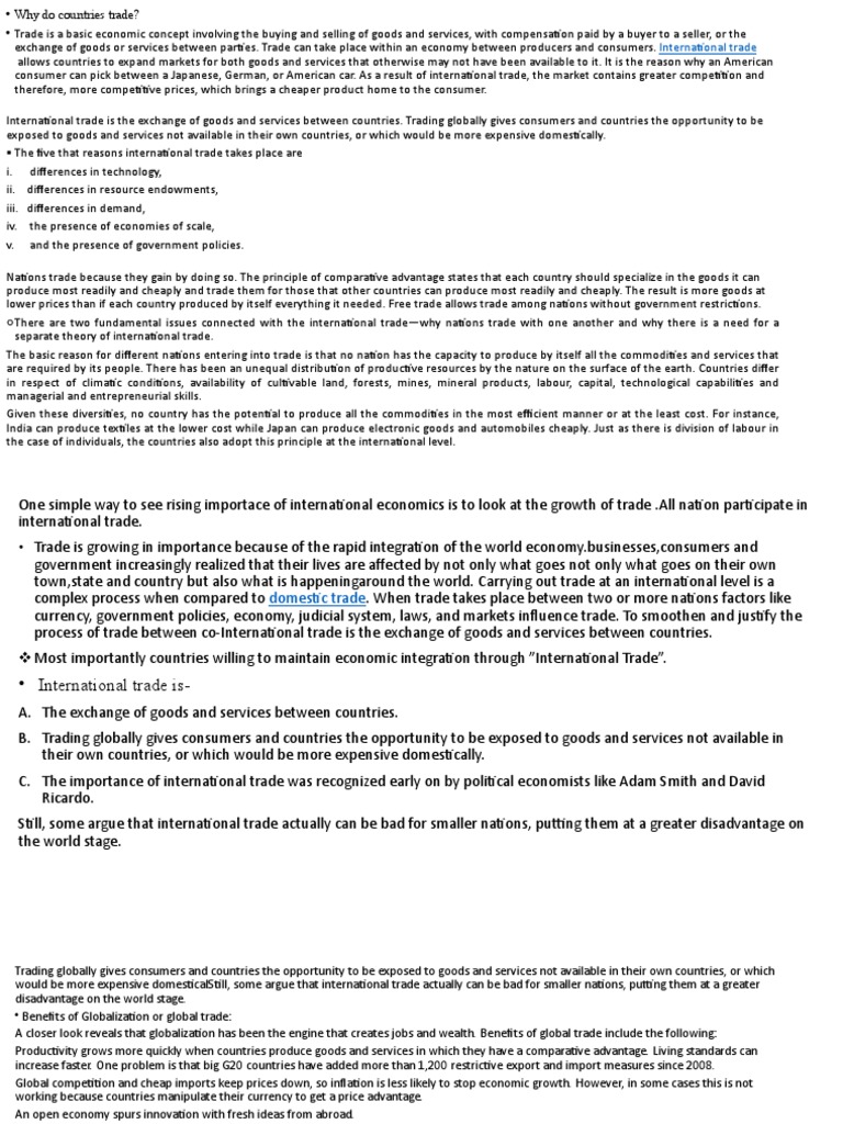 2 Why Do Nation Trade | PDF | International Trade | Trade