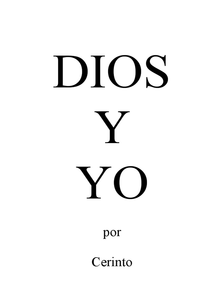 Dios y Yo | PDF | Dios | Mal