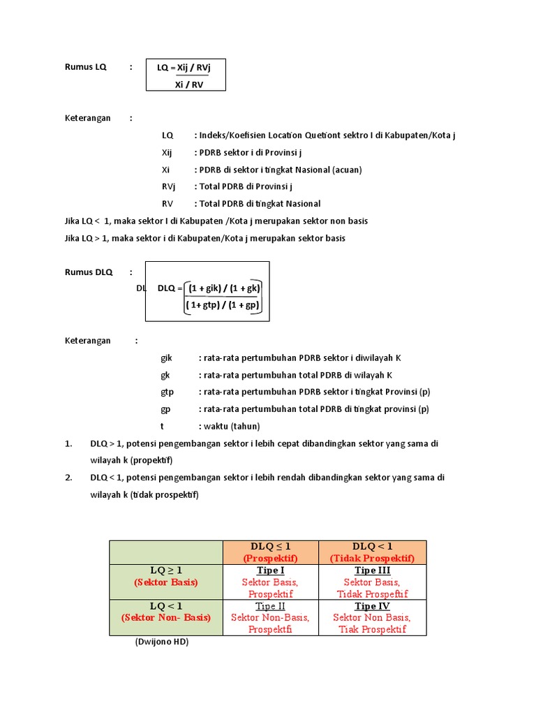 Rumus LQ | PDF