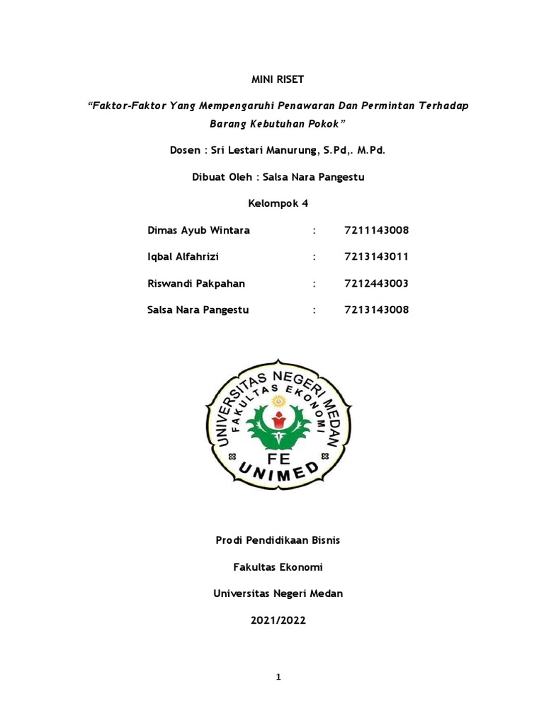 MR - MATEKO - Kel.4 - Penbis B | PDF