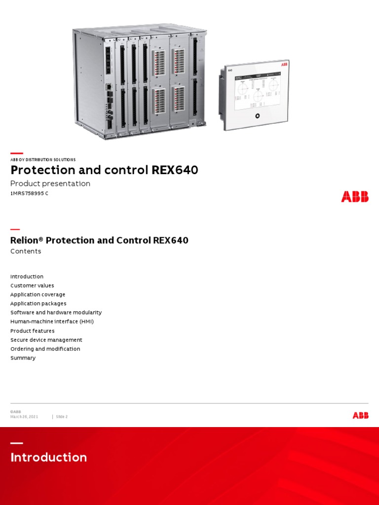 REX640 Pres 758995 ENc | PDF | Transformer | User Interface