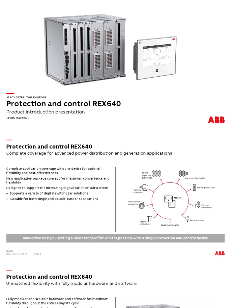 REX640 Prod Intro Pres 758996 ENc | PDF | Transformer | Inductor