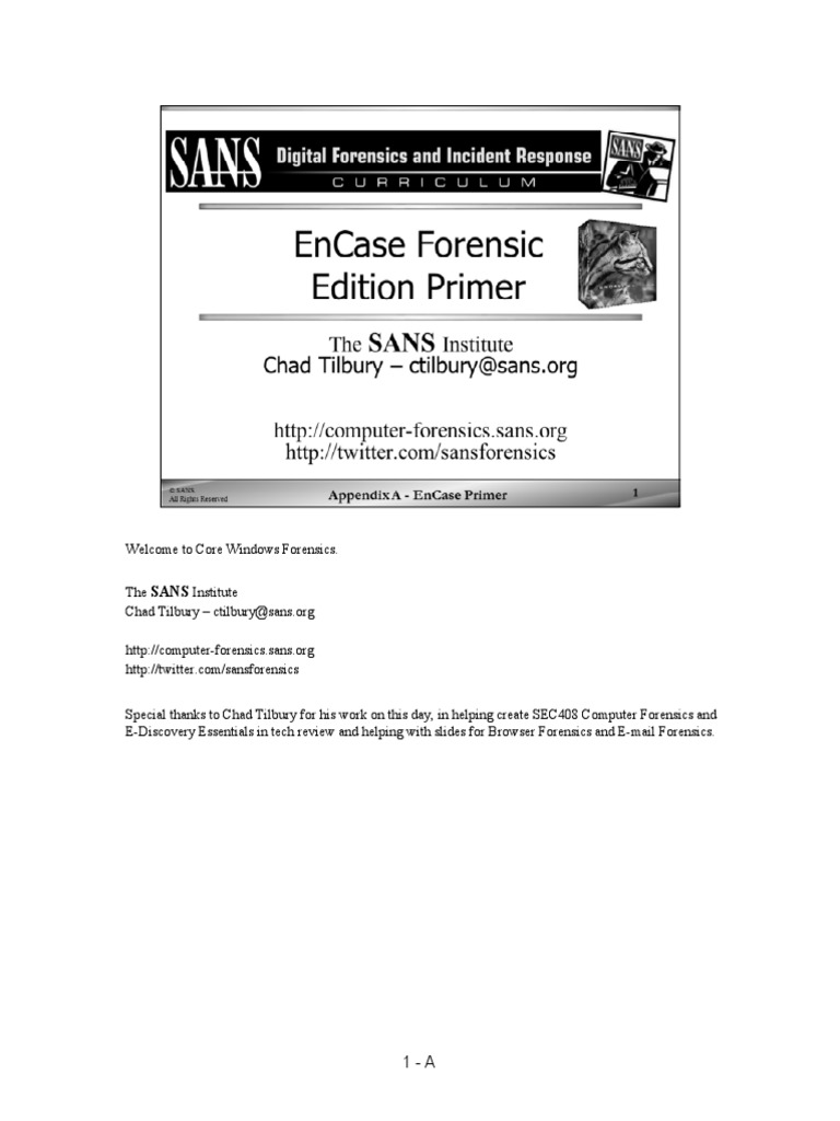 Introduction To Using Guidance Softwares Encase Forensic Toolkit Pdf Computer File File