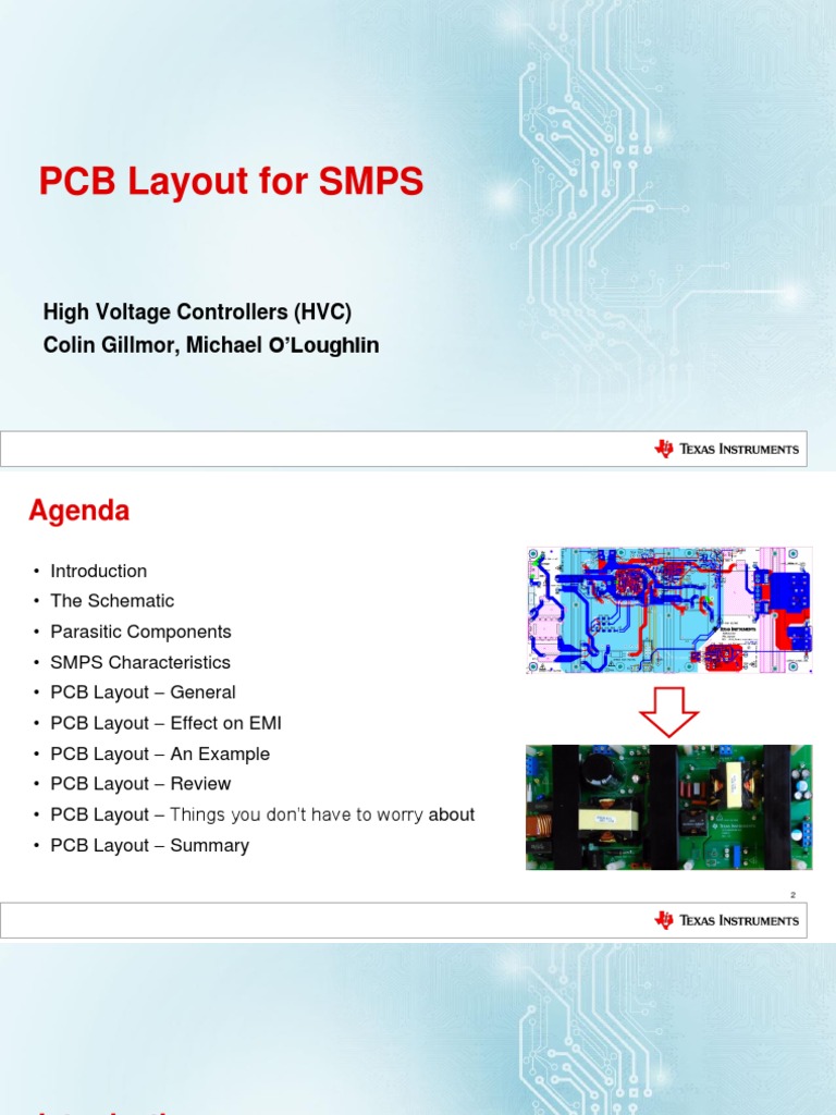 PCB Layout For SMPS: High Voltage Controllers (HVC) Colin Gillmor ...