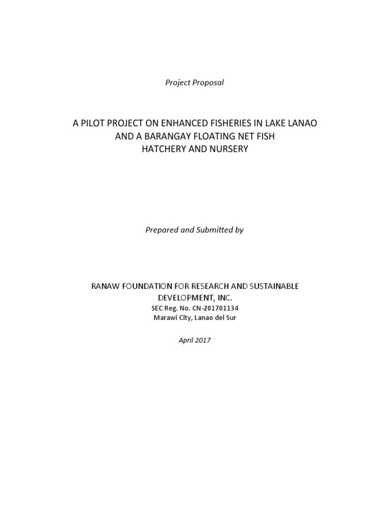 Enhanced Fisheries Project in Lake Lanao | PDF | Fishery | Spawn (Biology)