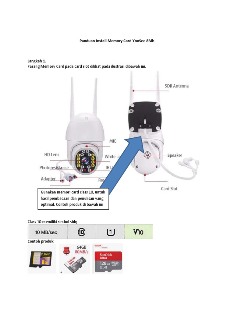 Panduan Install Memory Card YooSee 8Mb | PDF