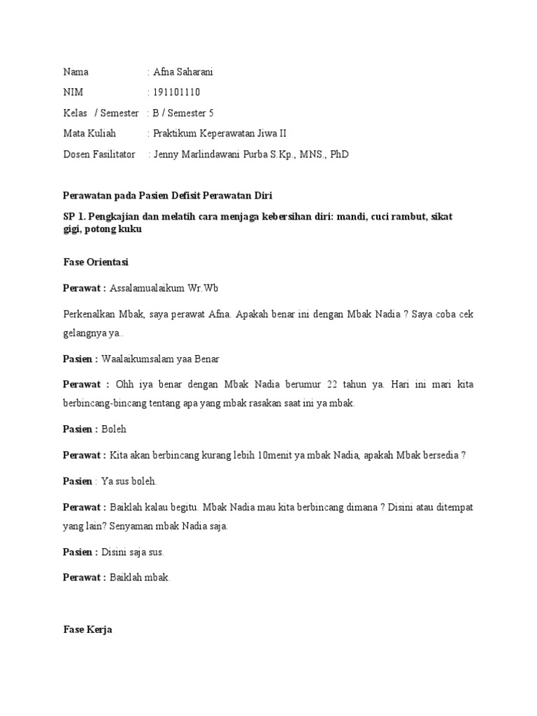Afna Saharani - 191101110 - DPD | PDF | Kesehatan Holistik