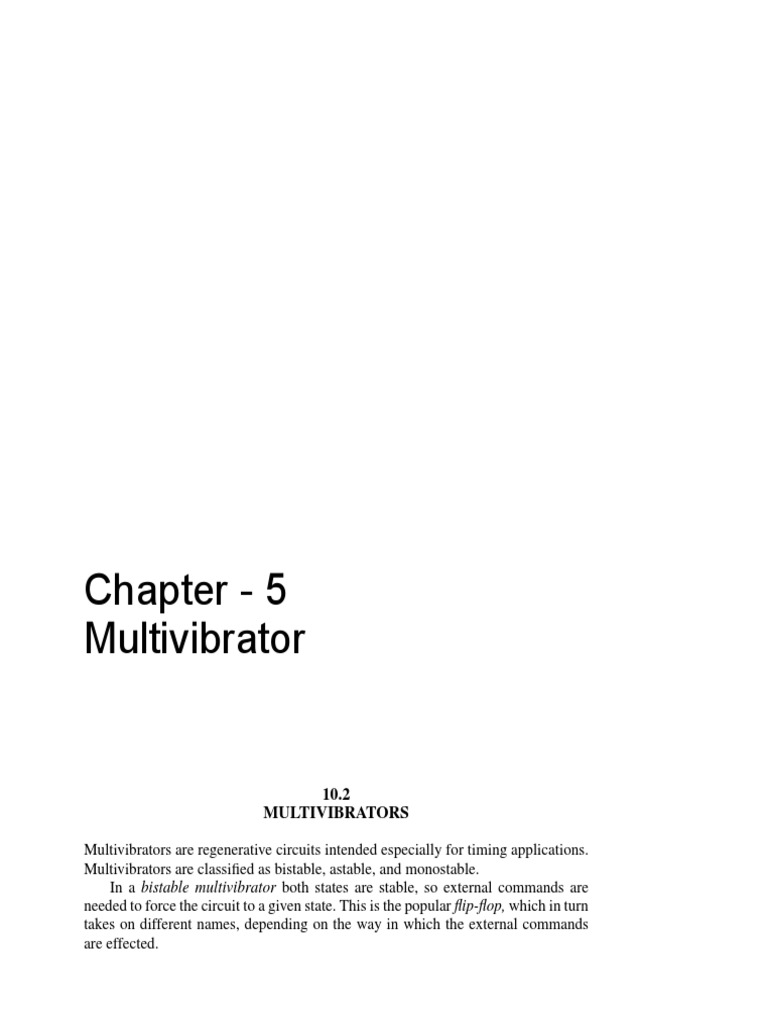 Chapter 5 Multivibrators | PDF | Electronic Circuits | Electrical Engineering