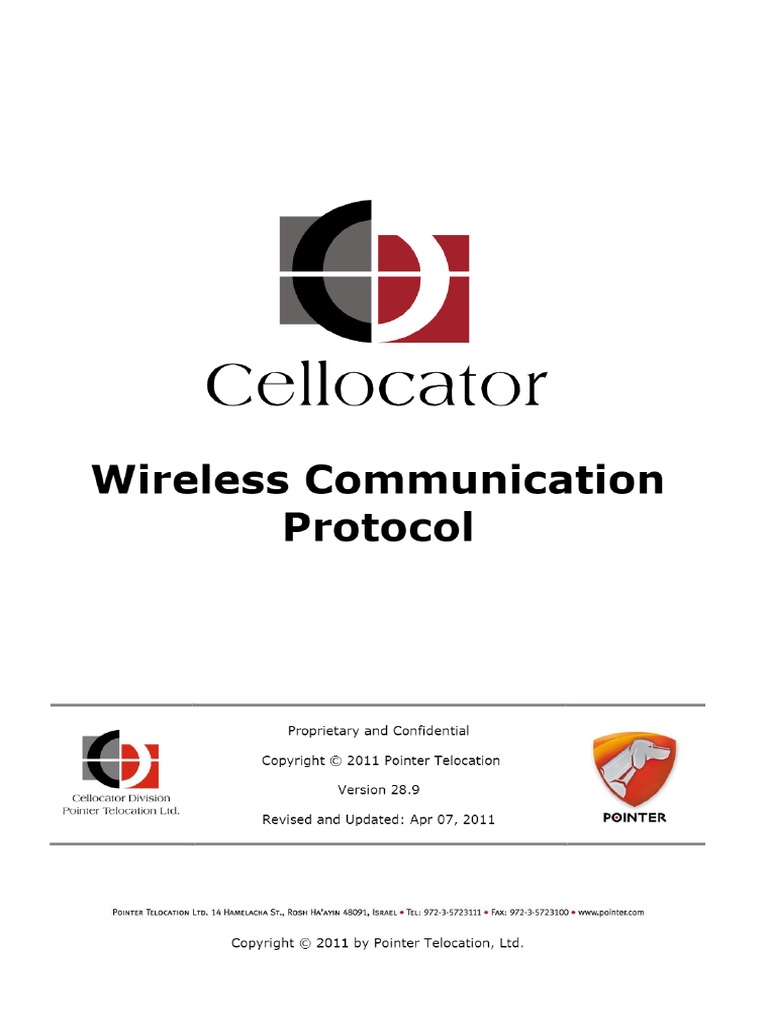 Cellocator C300 Wireless Communication Protocol v28 (Rev9) | PDF