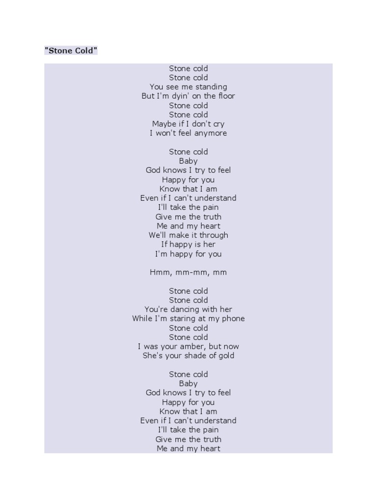 Stone Cold | PDF