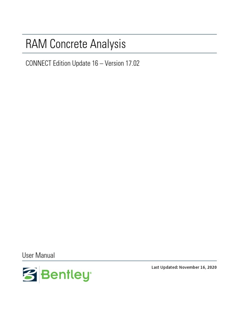 RAM Concrete Analysis: CONNECT Edition Update 16 - Version 17.02 | PDF ...
