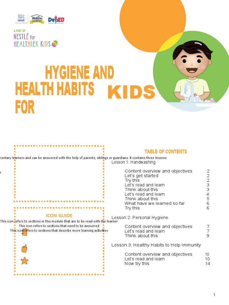 Hygiene and Healthy Habits For Kids 3 | PDF | Hand Washing | Hygiene
