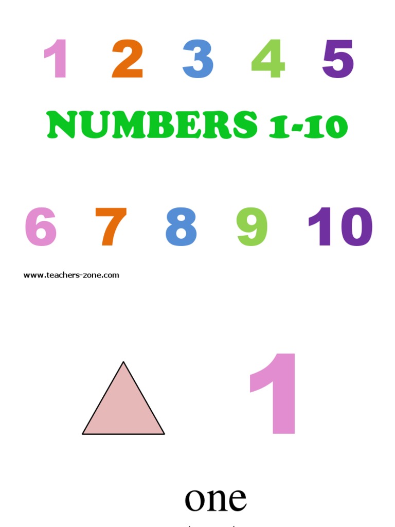 Numbers 1 10 | PDF