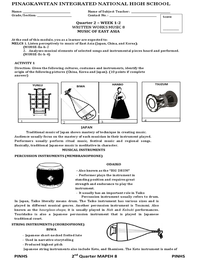 Musical Traditions of East Asia: A Comparison of Japanese, Chinese and ...
