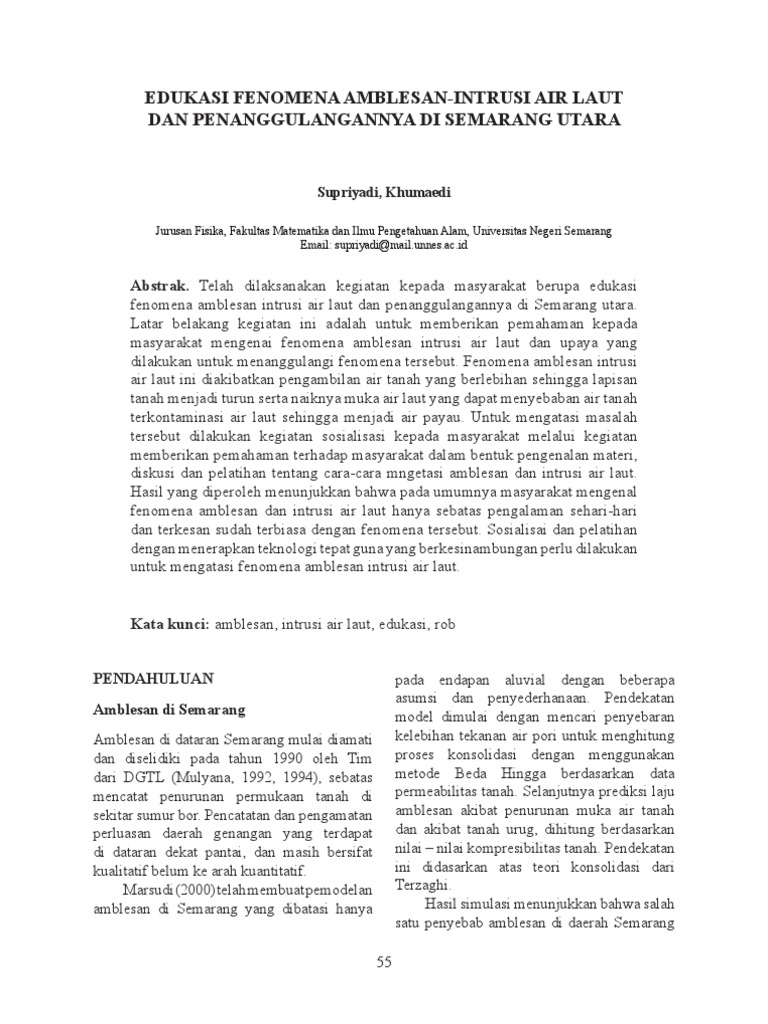 Amblesan Intrusi Air Laut | PDF