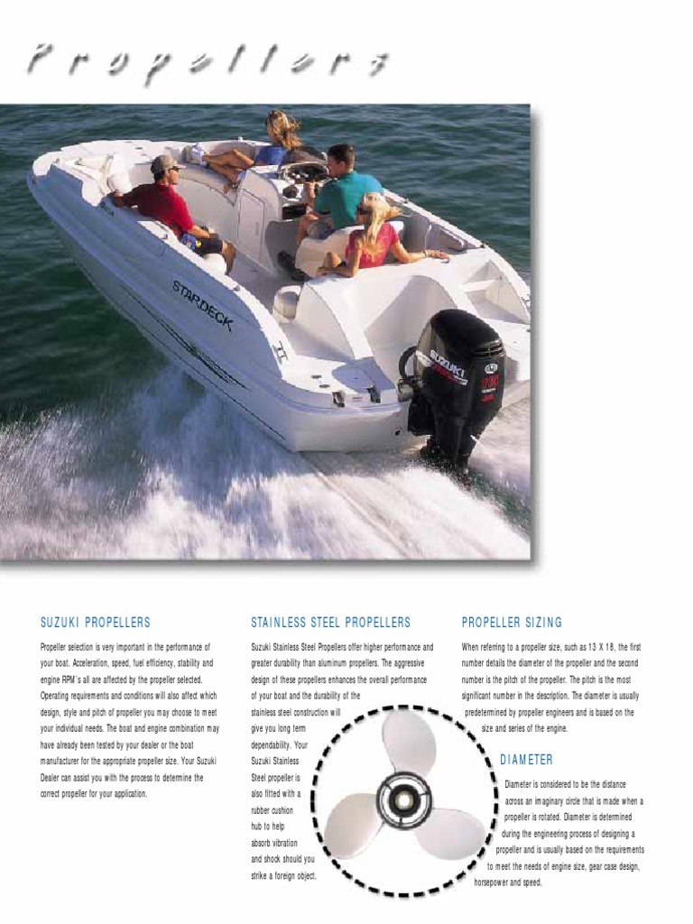 Propeller Sizing Suzuki Propellers Stainless Steel Propellers ...