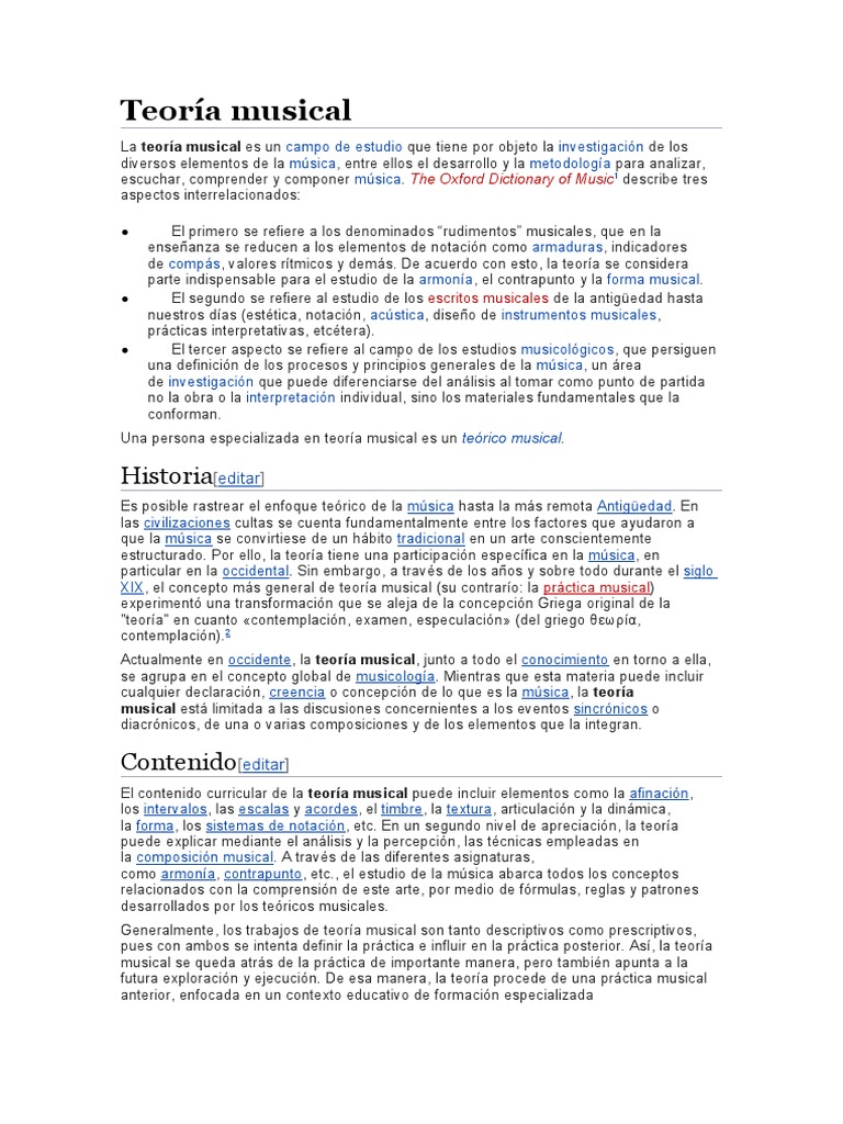 Teoria Musical | PDF | Teoría musical | Musicología