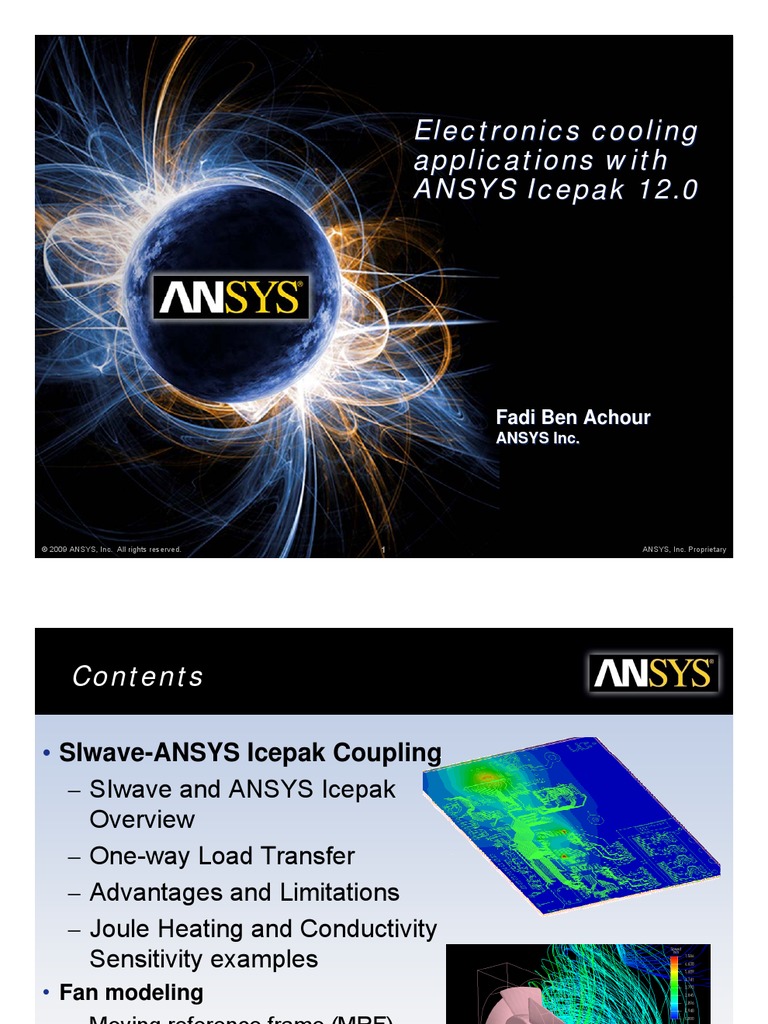 Electronics Cooling Applications With ANSYS Icepak 12.0 | Electrical Resistivity And ...