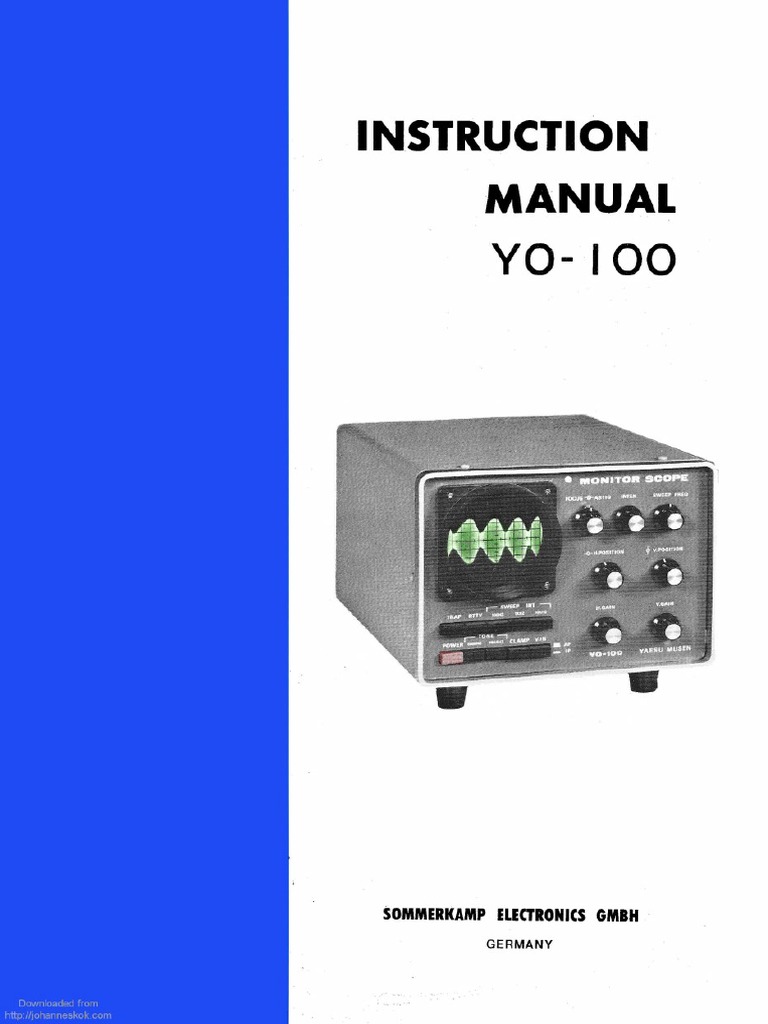 YAESU YO-100 User Manual | PDF