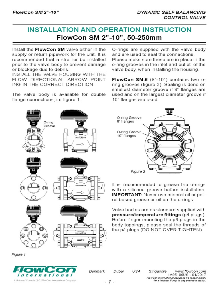 Installation and Operation Instruction: Flowcon SM 2"-10", 50-250Mm ...