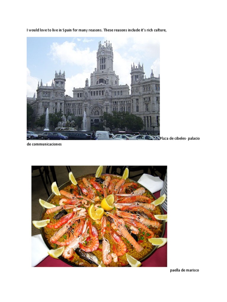 Reasons to Live in Spain: Culture & Cuisine | PDF