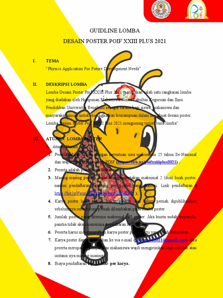 Juknis Lomba Poster Poif Xxiii Plus 2021 | PDF