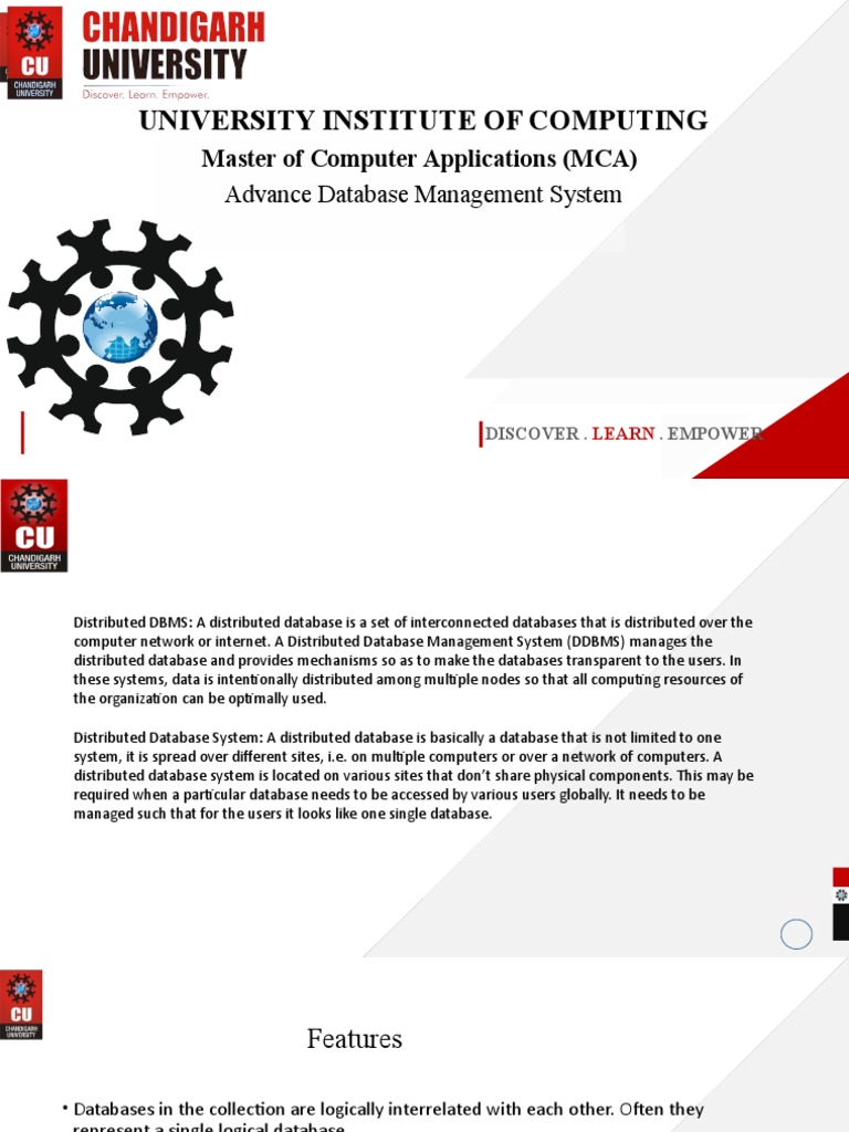 University Institute of Computing: Master of Computer Applications (MCA ...