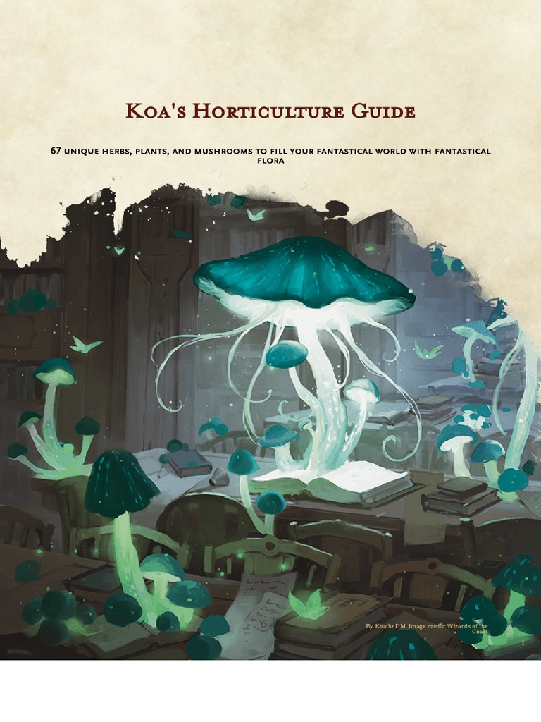 Koa's Horticulture Guide | PDF | Saliva | Mushroom