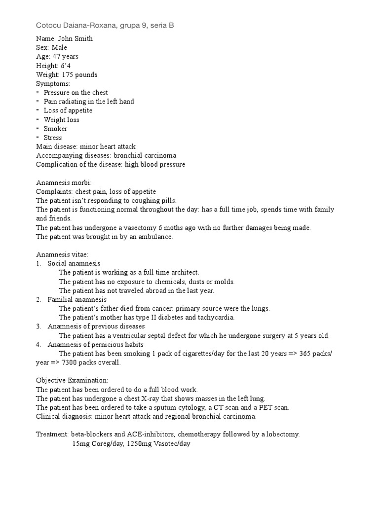 Dialog Medic Pacient | Download Free PDF | Heart | Myocardial Infarction
