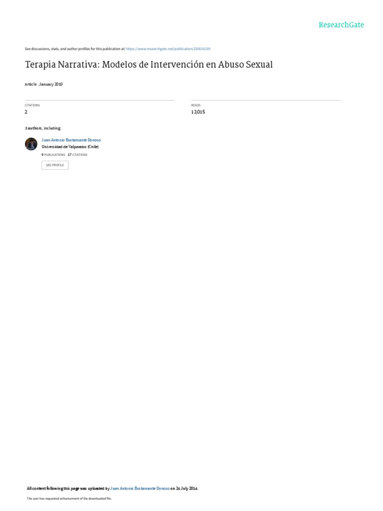 Tera Pia Narra Tiva | PDF | Psicoterapia | Abuso sexual