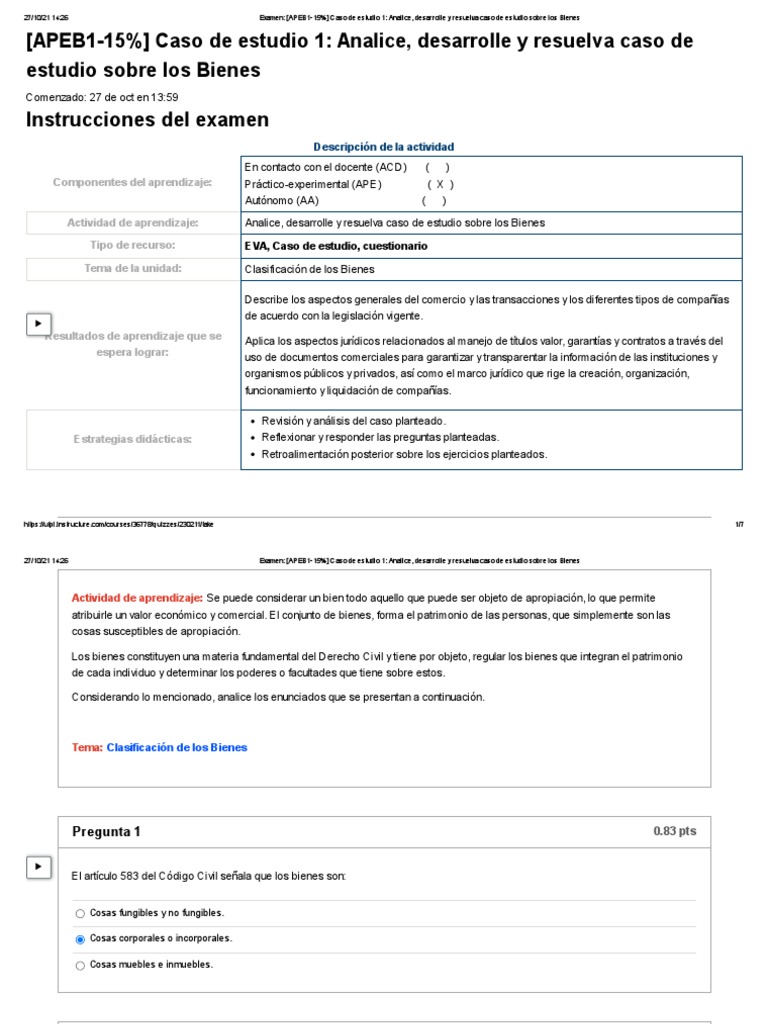 Examen - (APEB1-15%) Caso de Estudio 1 - Analice, Desarrolle y Resuelva Caso de Estudio Sobre ...