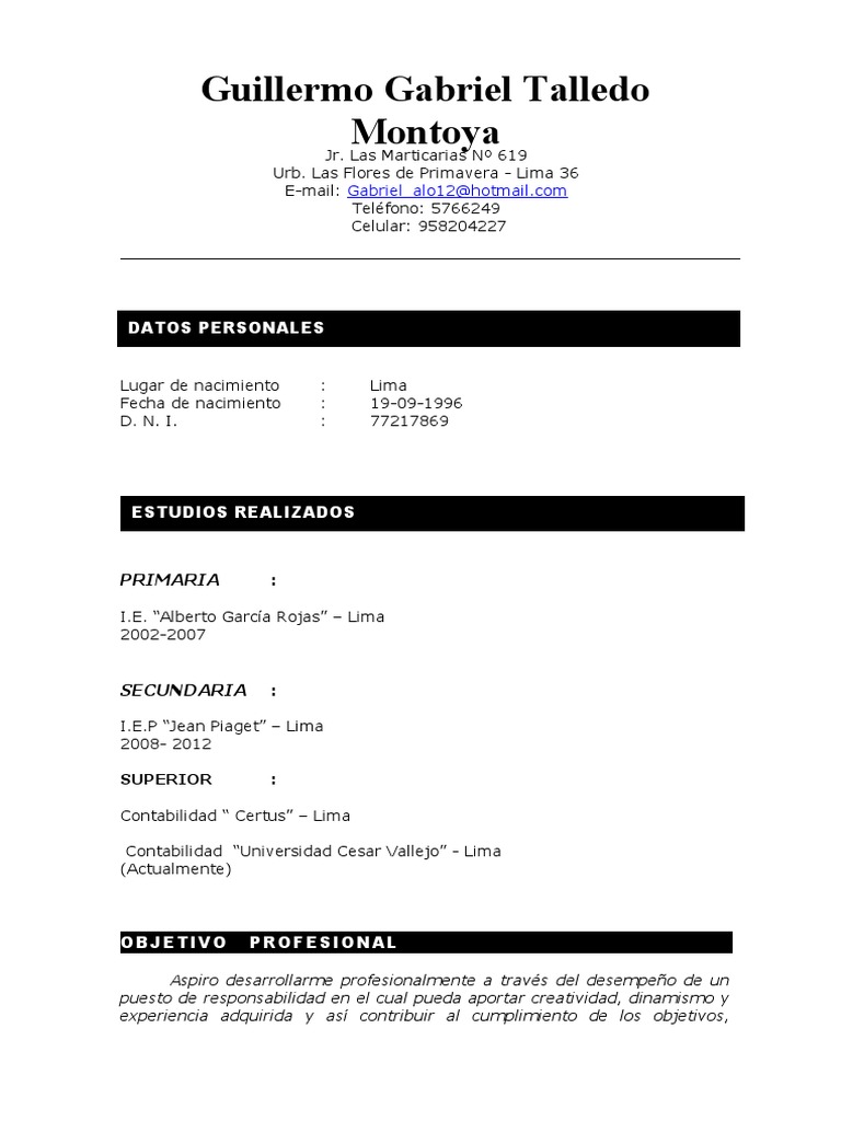 CV - Gabriel - 2021 | PDF