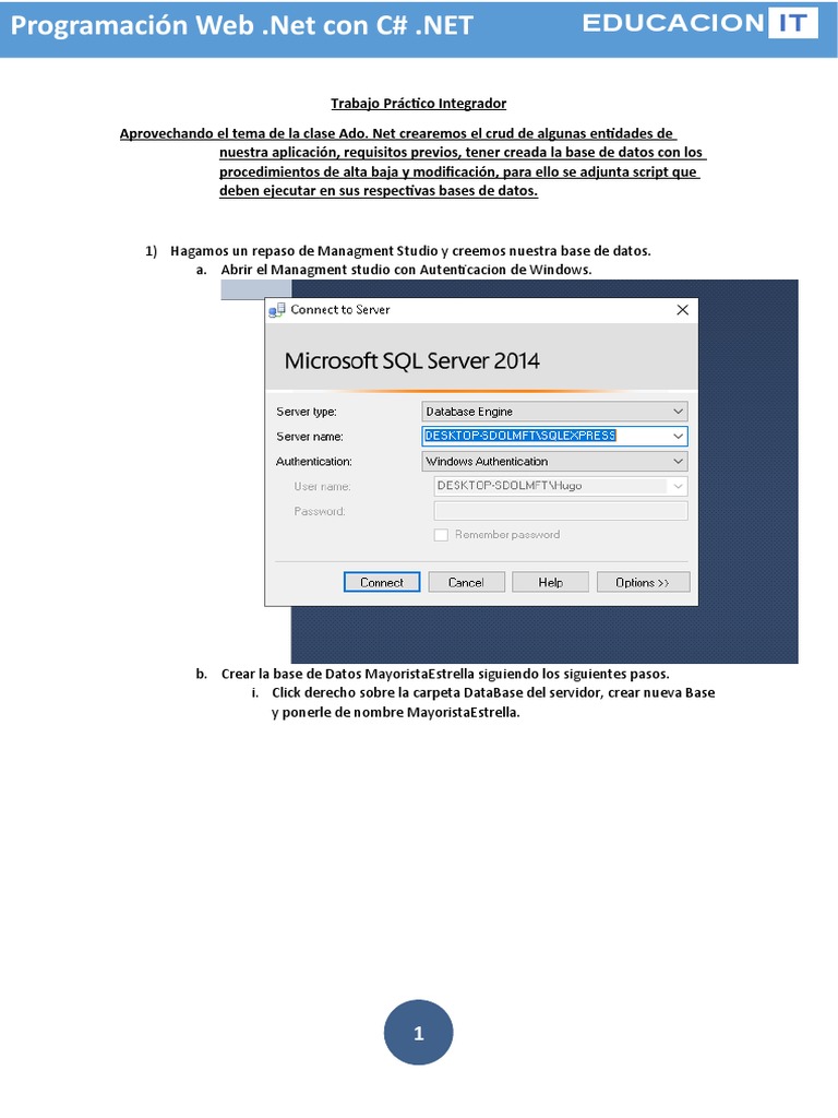 Consignas Trabajo Integrador Clase 8 | PDF | C Sharp (lenguaje de programación) | .NET Framework