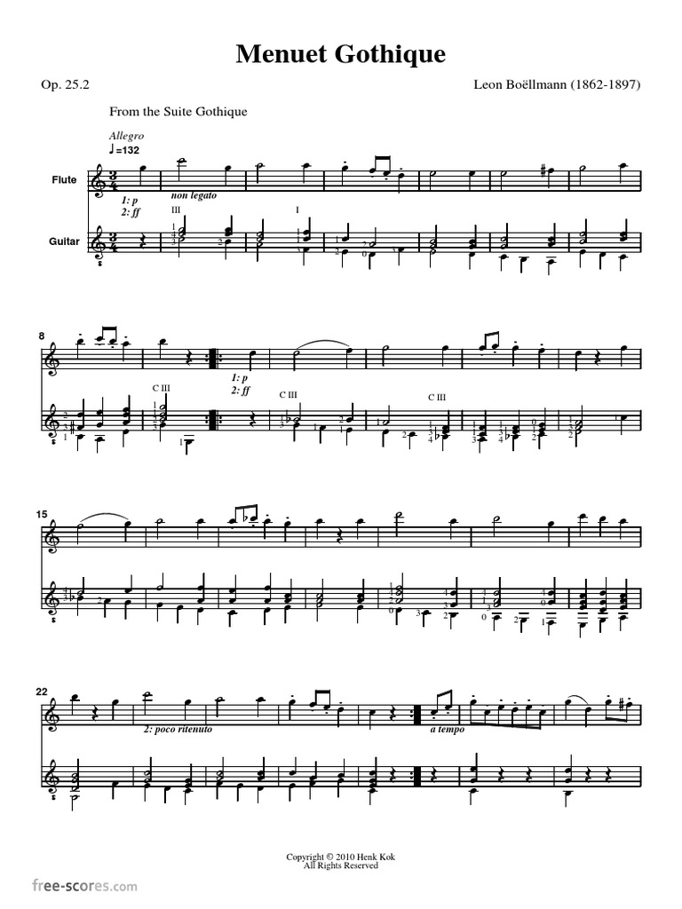 (Free Scores - Com) Boellmann Leon Menuet Gothique 20692 | PDF ...