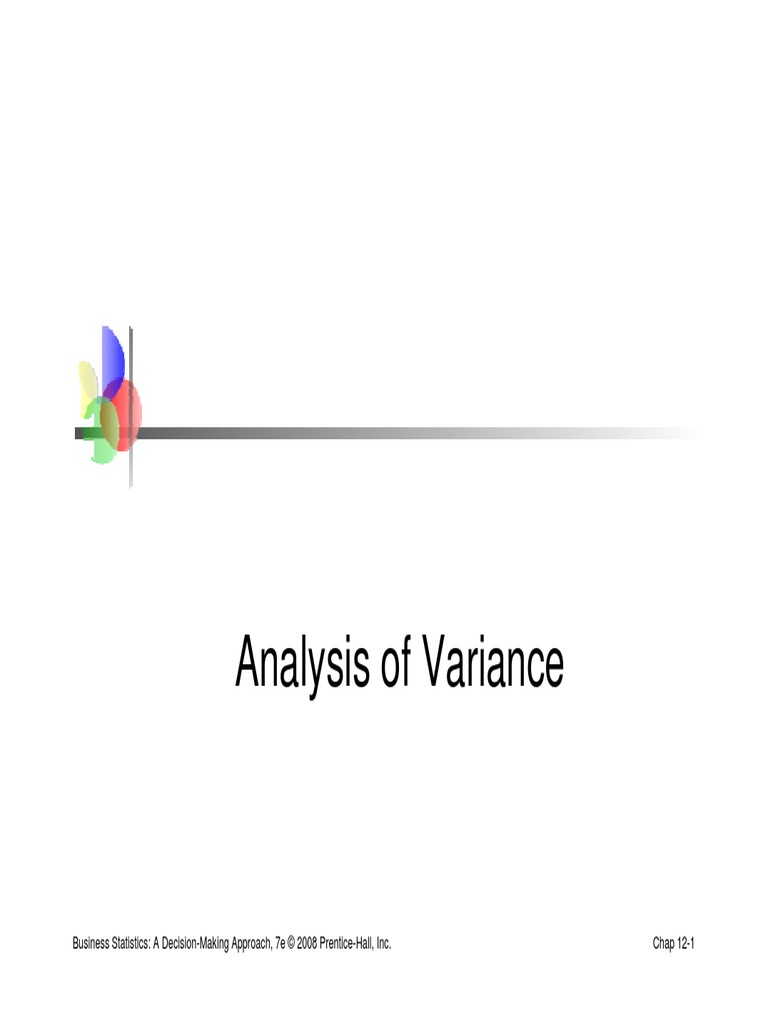 Analysis of Variance: Business Statistics: A Decision-Making Approach ...