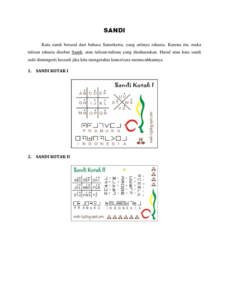 Contoh Sandi Ular dan Udang Pramuka | PDF