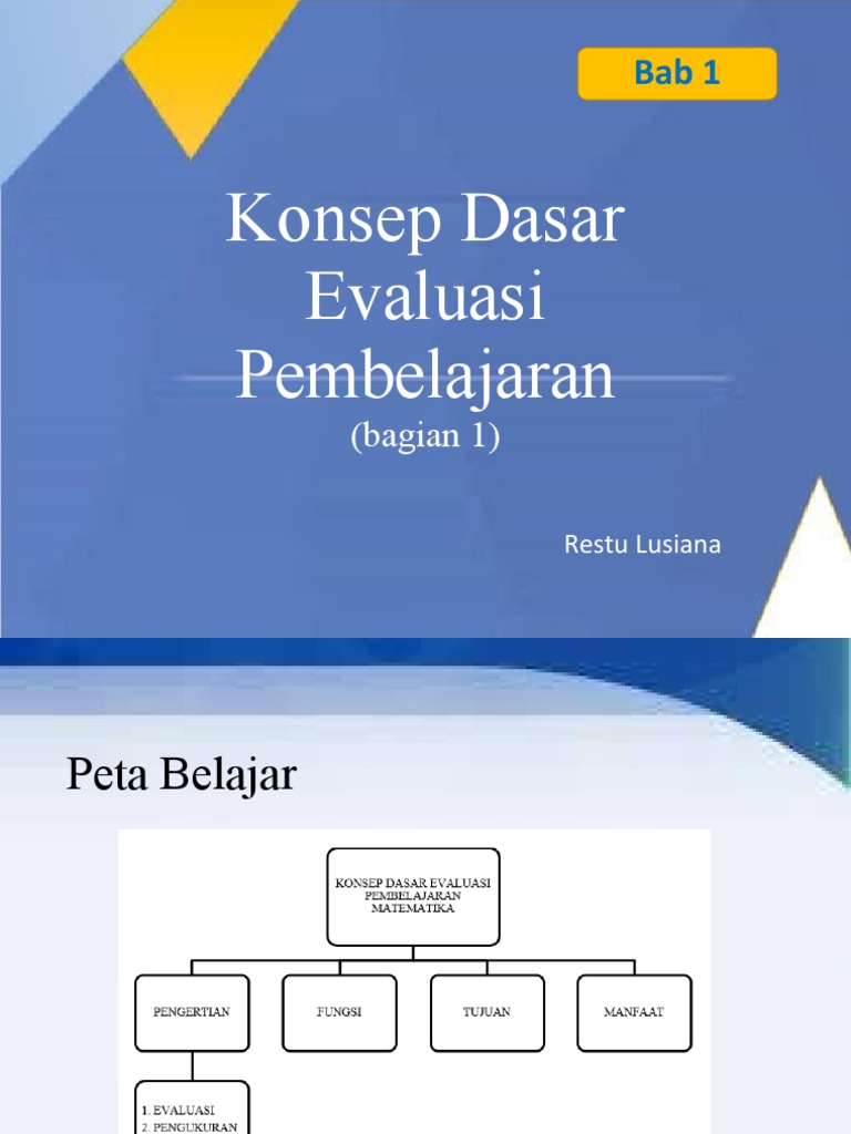 Konsep Dasar Evaluasi Pembelajaran Matematika | PDF
