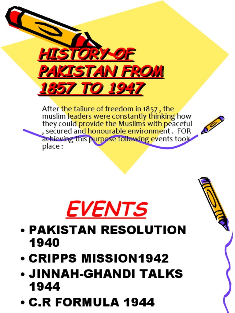History of Pakistan From 1857 To 1947 | PDF | Muhammad Ali Jinnah ...