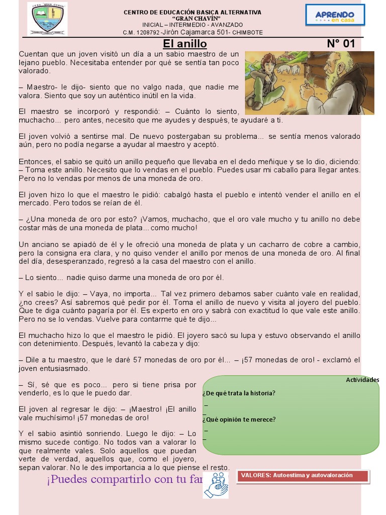1 - Lectura El Anillo. | PDF