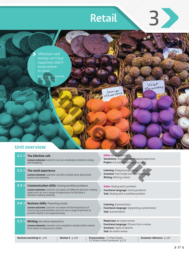 BusinessPartner Coursebook A2+ Unit3 | PDF | Retail | Coffeehouse