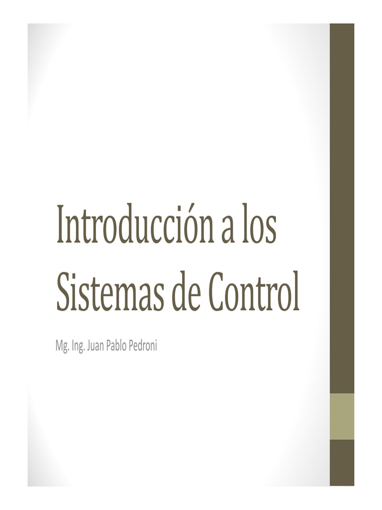 C01v2.1 - Introducción A Los Sistemas de Control | PDF | Sistema de ...