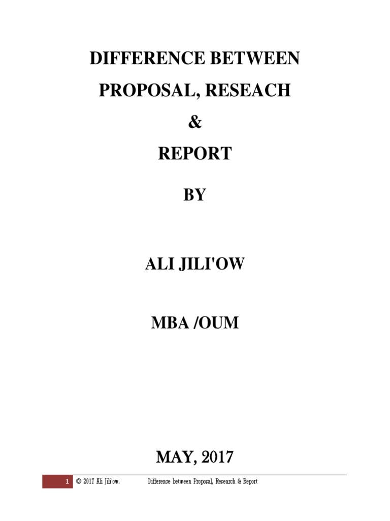 Difference Between Proposal Reseach and | PDF | Scientific Method ...