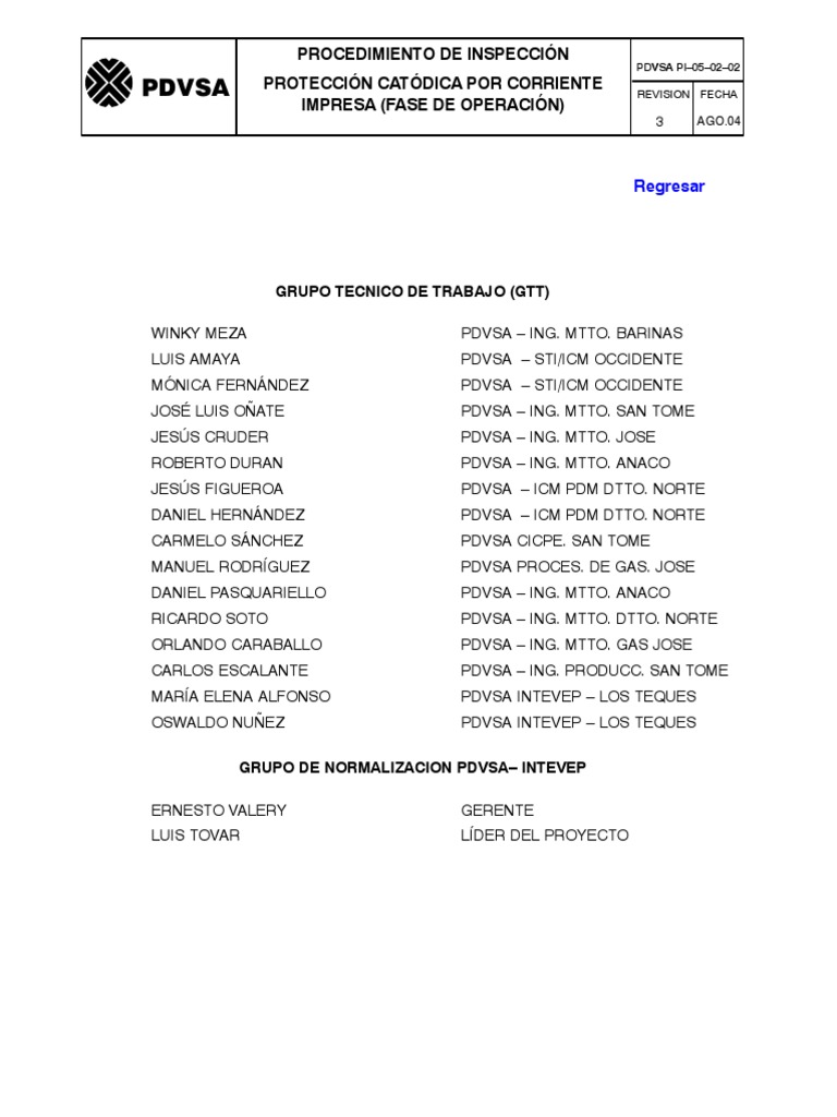 Norma PDVSA PI-05-02-02 | PDF