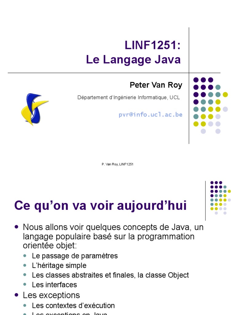 Cours 12 | PDF | Classe (informatique) | Java (Langage de programmation)